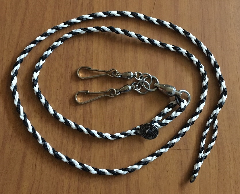 BRAIDED DACRON LEASH WITH LARGE SAMPO SWIVEL AND TWO HEAVY DUTY SNAPS ...