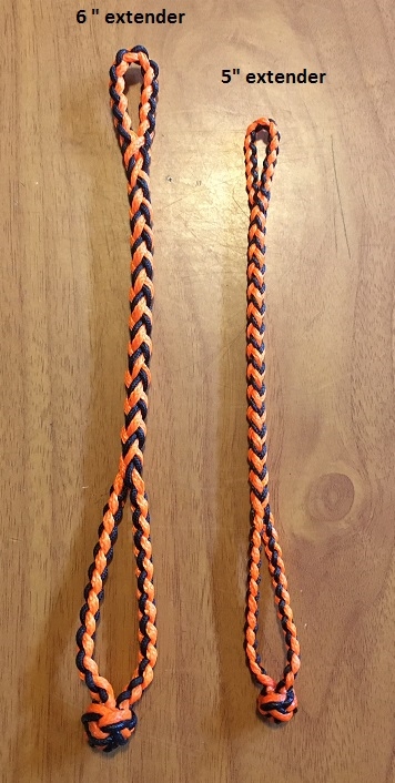 NEW EIGHT STRAND ROUND BRAIDED JESS EXTENDERS IN THREE SIZES, COLOR IS ...