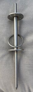 Stainless Steel Block Spike with 7 inch spike - Mike's Falconry Supplies